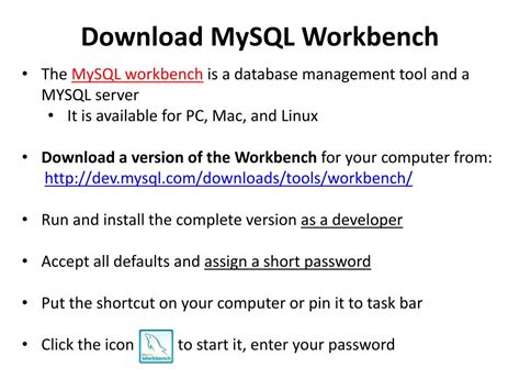 Ppt Creating D Atabases With Mysql Workbench Powerpoint Presentation Id5349192