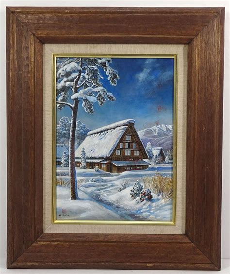 Yahoo オークション 緑屋kt 額装 平田良雄 油絵 油彩 板絵 風景画 F4