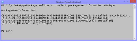 use powershell to inventory modern apps in windows 8 scripting blog