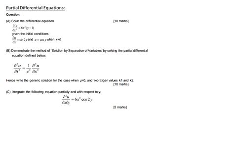solved solve the differential equation partial