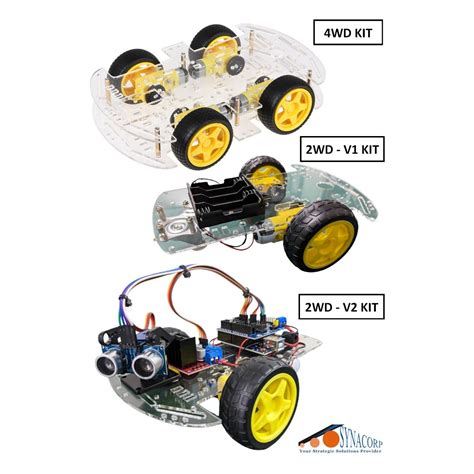 2wd 4wd Smart Robotics Robot Car Chassis Kit Set V1 V2 For Arduino