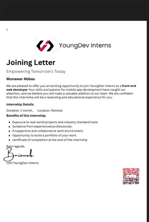 Munawar Abbas On Linkedin Internship Webdev