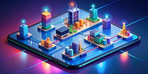 Visualizing Network Performance An Isometric Illustration Of A