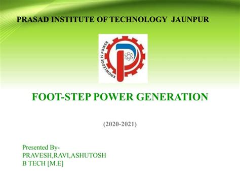 Footstep Power Generation Using Piezoelectirc Sensor And Arduinopptx