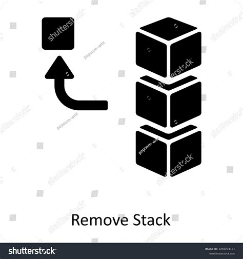 Remove Stack Block Chain Icon Concept Stock Vector Royalty Free 2269274191 Shutterstock