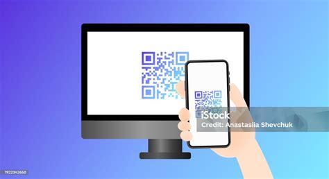 qrcode authorization flat qr code on the screen of the phone and