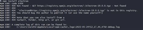 Bug Installing Electron 1900 Via Npm Returns A 404 Error · Issue