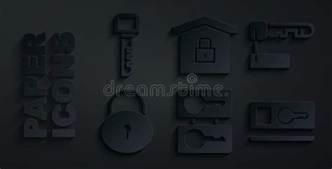 Set Casting Keys Marked Lock Key Card House Under Protection And