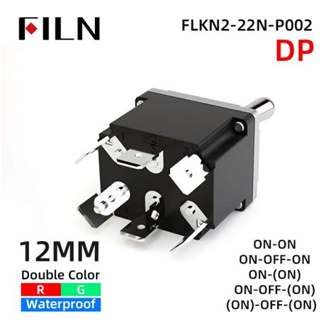 Filn 12mm Dpdt Toggle Switch Durable Waterproof And Customizable