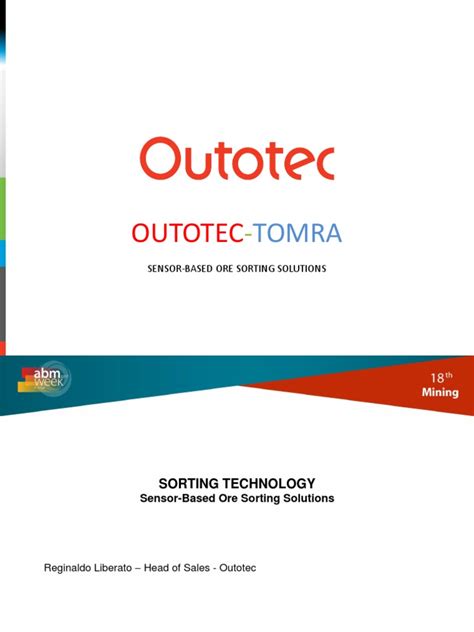 Sorting Technology Sensor Based Ore Sorting Solutions Pdf Laser