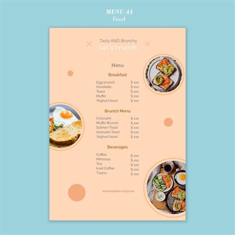 Free PSD Food Menu Template Design