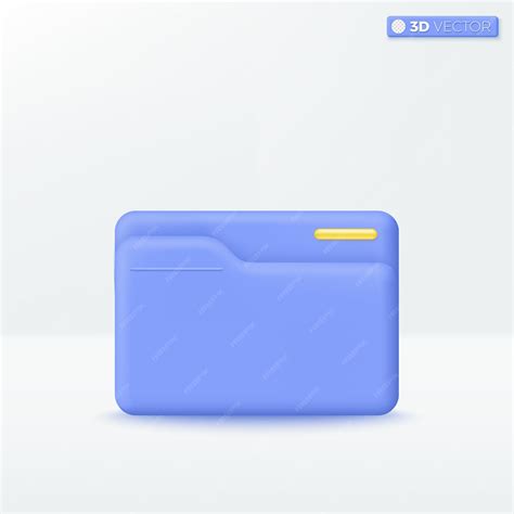 폴더 3d 아이콘 기호 프레 젠 테이 션에 대 한 정보 온라인 포트폴리오 편안한 검색 저장된 작업 데이터 파일 관리 개념 3d 벡터 격리 된 그림 만화 파스텔 최소 스타일