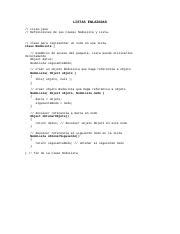 LISTAS ENLAZADAS Docx LISTAS ENLAZADAS Lista Java Definiciones De Las Clases NodoLista Y