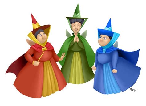Flora Fauna Merryweather Thumbelina Ring Princess Aurora Ring