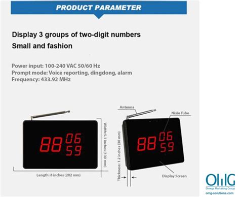 Eacm001w Wireless Sos Emergency Panic Nurse Call Alarm Slim Central Monitoring Unit