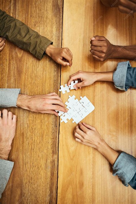 Premium Photo Puzzle Office And Hands Of Business People For Teamwork Collaboration And