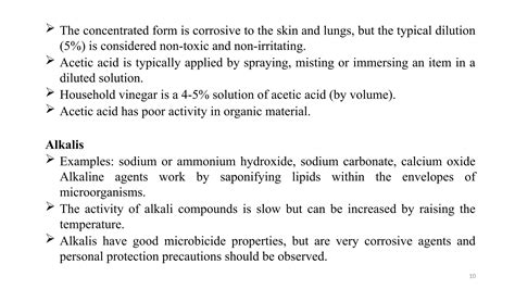 Classification And Mode Of Action Of Disinfectants Pptx