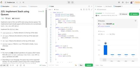 100daysofcode Day38 Leetcode Datastructures Stackusingqueue Karuna Shinde