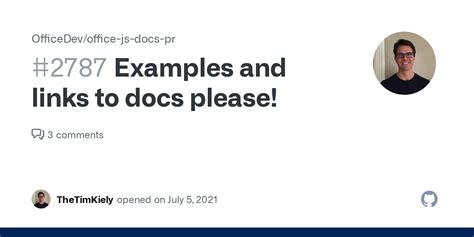 Examples And Links To Docs Please · Issue 2787 · Officedevoffice Js