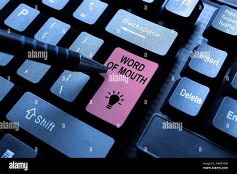 text showing inspiration word of mouth business idea word of mouth