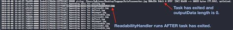 Objective C Nstask Race Condition With Readabilityhandler Block