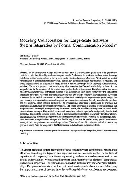 pdf modeling collaboration for large scale software system