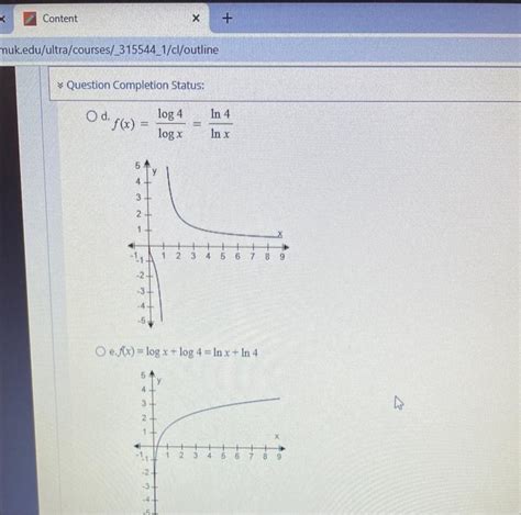 Solved Fxlog4xln4x C Fxlog4logxln4lnx⋆ Question