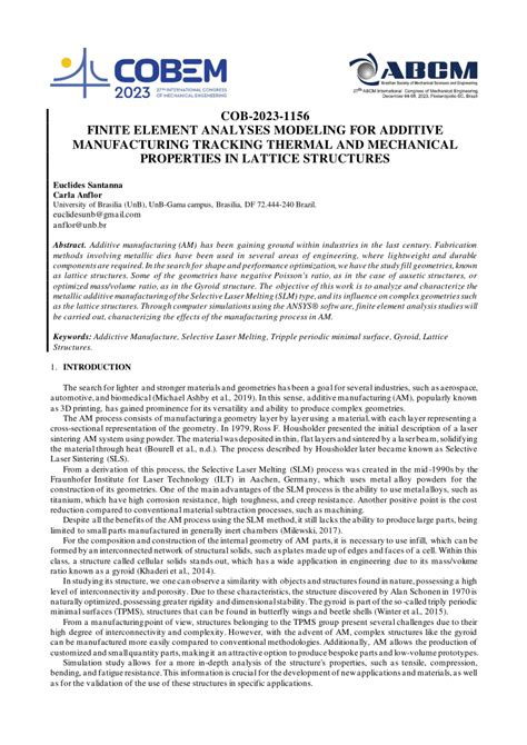 Pdf Cob 2023 1156 Finite Element Analyses Modeling For Additive Manufacturing Tracking Thermal