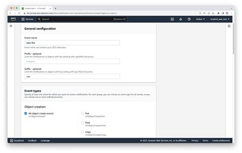 how to set up event based ingestion of files in s3 for free