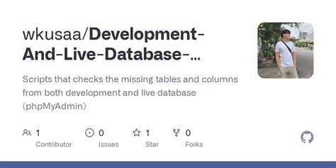 Github Wkusaadevelopment And Live Database Comparison Script