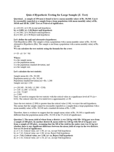 R M Assignment Pdf Statistical Significance Hypothesis