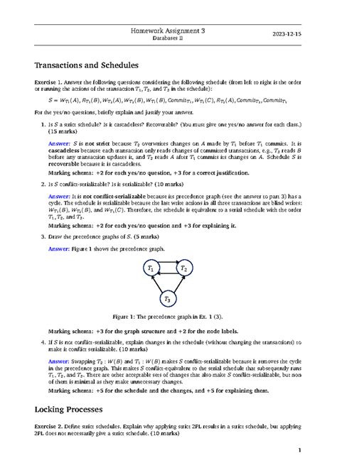 Cs 4411 Assignment 3 Solution Homework Assignment 3 Databases Ii 2023