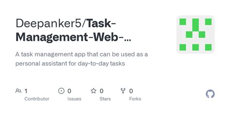 Github Deepanker5task Management Web Application A Task Management App That Can Be Used As A