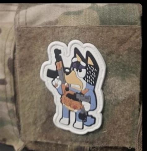 Bluey Not Bluey Pvc Morale Tactical Patch Hook Loop Love T Art