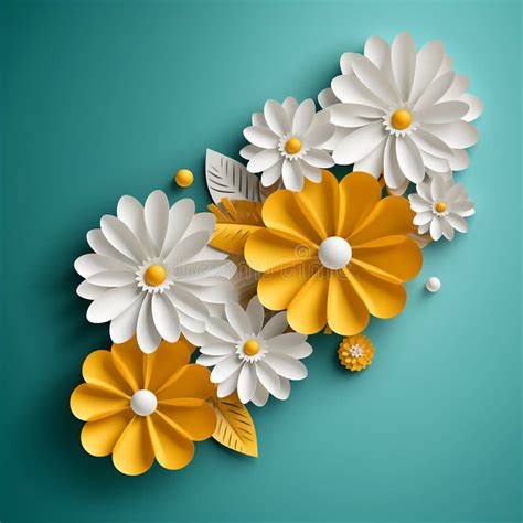 3d Flower Chamomile Stock Illustration Illustration Of Blank 278604073