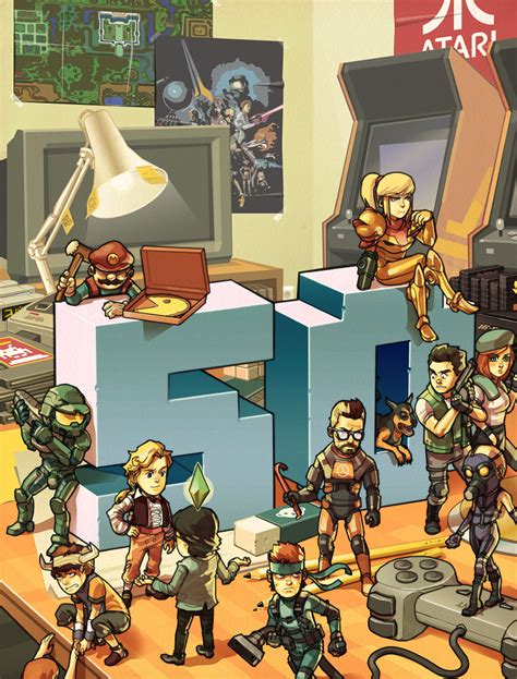 Safebooru Arcade Arcade Cabinet Assault Rifle Atari Bullpup Cable Cartridge Chibi Chris