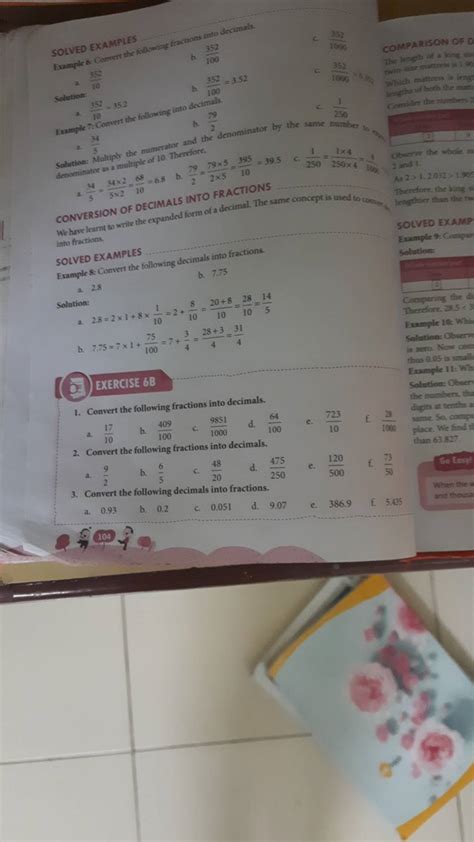 SOLVED EXAMPLESExample 6 Convert The Following Fractions Into Decimals