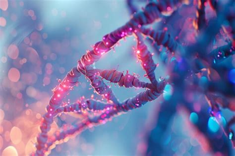 3d Render Of Dna Structure Premium Ai Generated Image