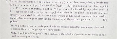 Solved 2. For two distinct points p1=(x1,y1) and p2=(x2,y2) | Chegg.com
