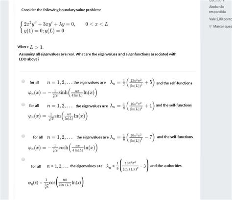 Solved Consider The Following Boundary Value Problem Ainda Chegg