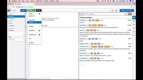 how to create an angular app with plunker youtube