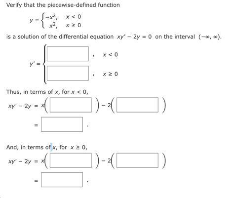 Verify That The Piecewise Defined