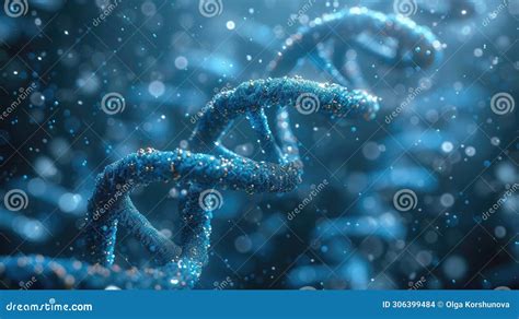 Blue Glowing DNA Double Helix Scientific Concept Stock Photo Image Of