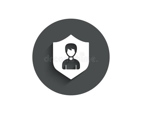 User Protection Simple Icon Male Profile Sign Stock Vector Illustration Of Button