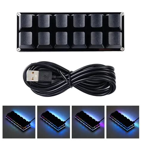 Diy 맞춤형 Usb 미니 키패드 Rgb 프로그래밍 가능 매크로 키보드 게이머 키패드 게이밍 드로잉 기계식 키보드 2 키 6 키 9 12 키