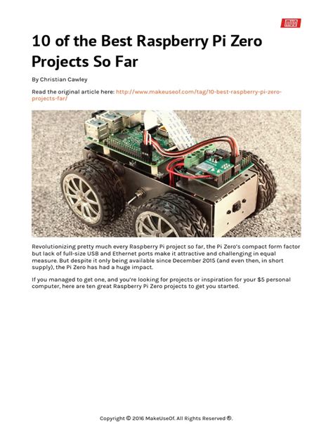 10ofthebestraspberrypizeroprojectssofar pdf pdf raspberry pi