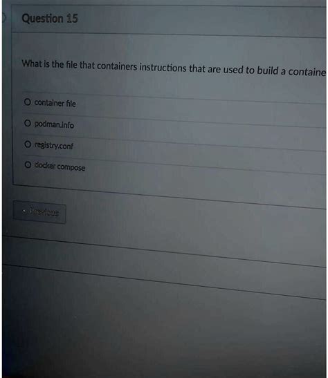 SOLVED Question What Is The File That Contains Instructions That Are Used To Build A