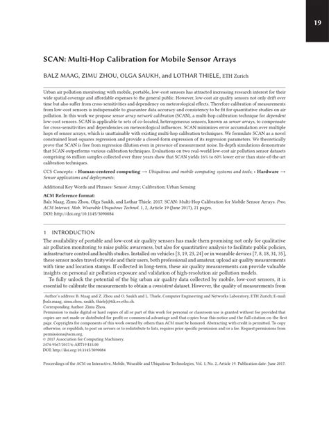 pdf scan multi hop calibration for mobile sensor arrays