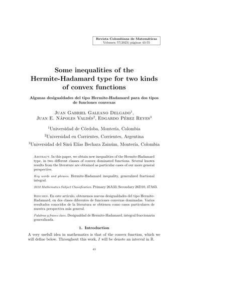 Pdf Some Inequalities Of The Hermite Hadamard Type For Two Kinds Of