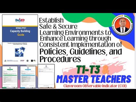 Establish Safe & Secure Learning Environment thru Implementation of Policies, Guidelines ...
